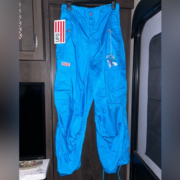 Ufo | Pants & Jumpsuits | Nwt Vintage Y2k Ufo Parachute Blue Rave Pants ...